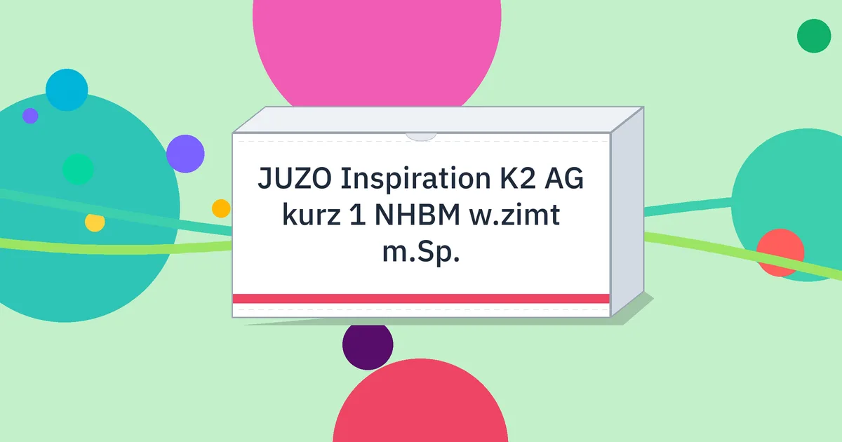 Symbolbild: Packung mit der Aufschrift JUZO Inspiration K2 AG kurz 1 NHBM w.zimt m.Sp. (PZN 14947447) – Verfügbarkeit und Bezug in Apotheken in Frankfurt am Main
