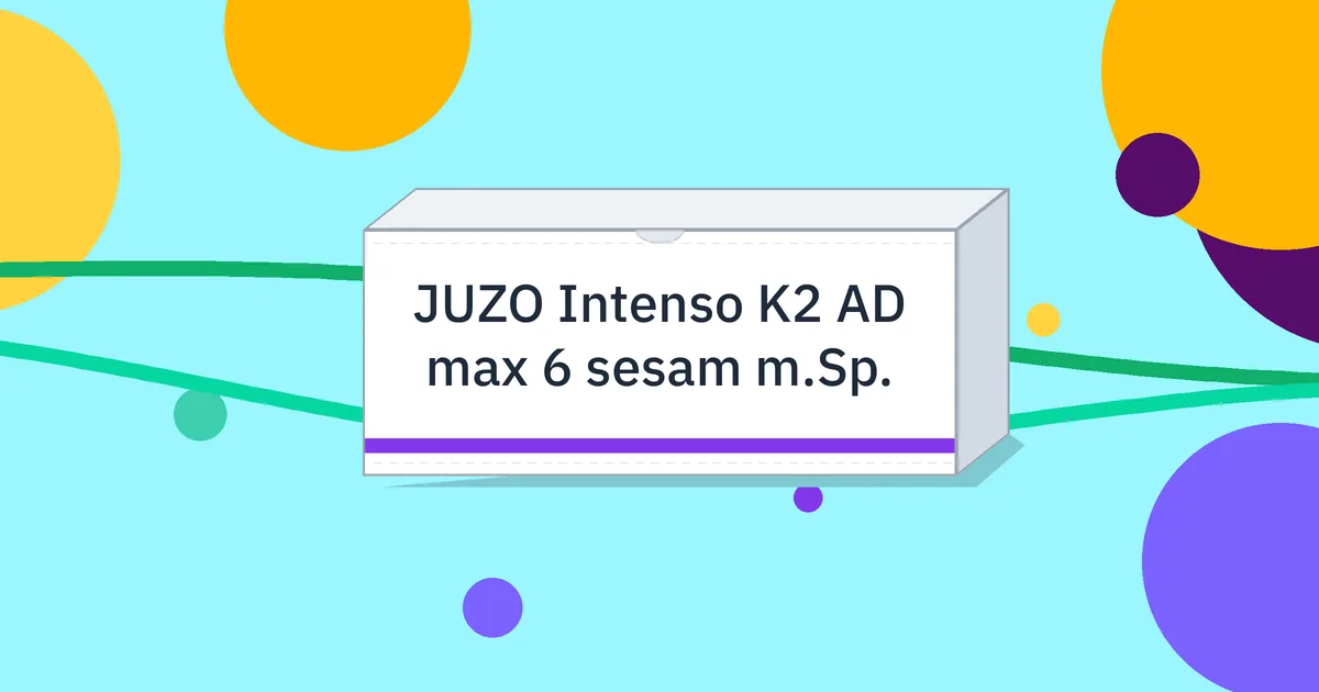Symbolbild: Packung mit der Aufschrift JUZO Intenso K2 AD max 6 sesam m.Sp. (PZN 18609256) – Verfügbarkeit und Bezug in Apotheken in Frankfurt am Main