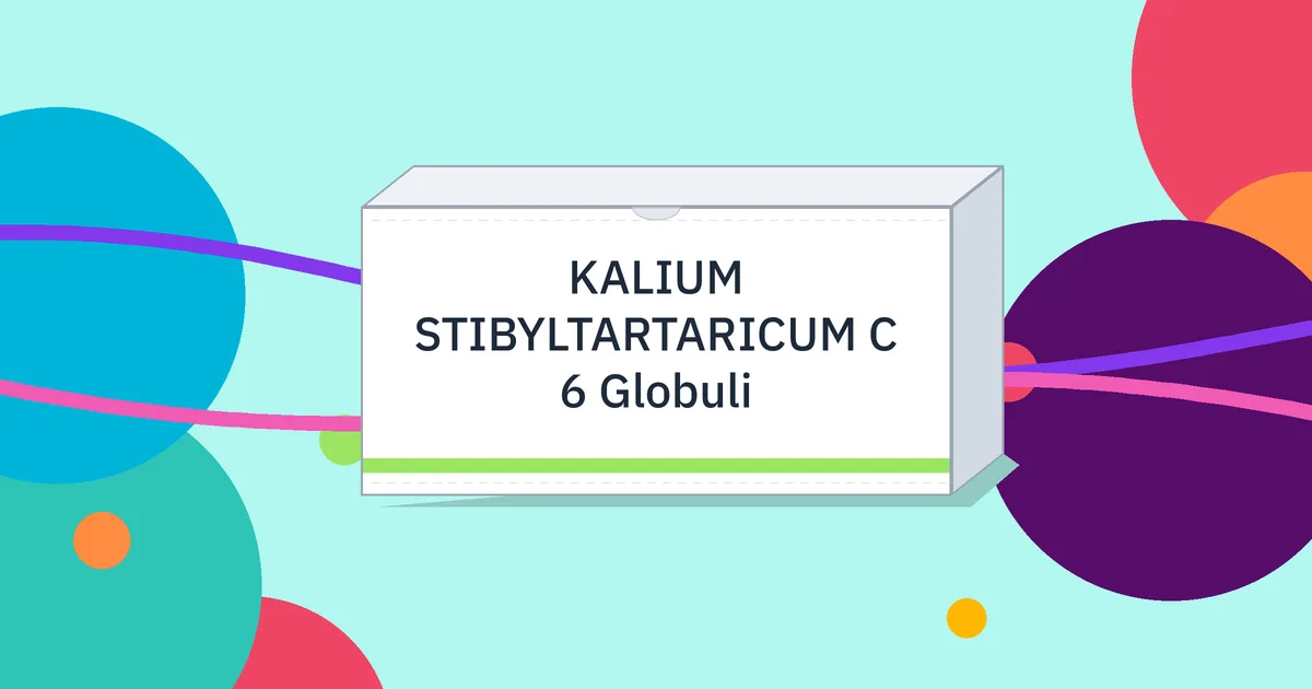 Symbolbild: Packung mit der Aufschrift KALIUM STIBYLTARTARICUM C 6 Globuli (PZN 16670323) – Verfügbarkeit und Bezug in Apotheken in Frankfurt am Main