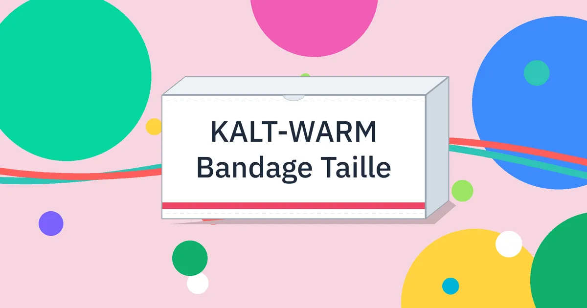 Symbolbild: Packung mit der Aufschrift KALT-WARM Bandage Taille (PZN 06799091) – Verfügbarkeit und Bezug in Apotheken in Frankfurt am Main