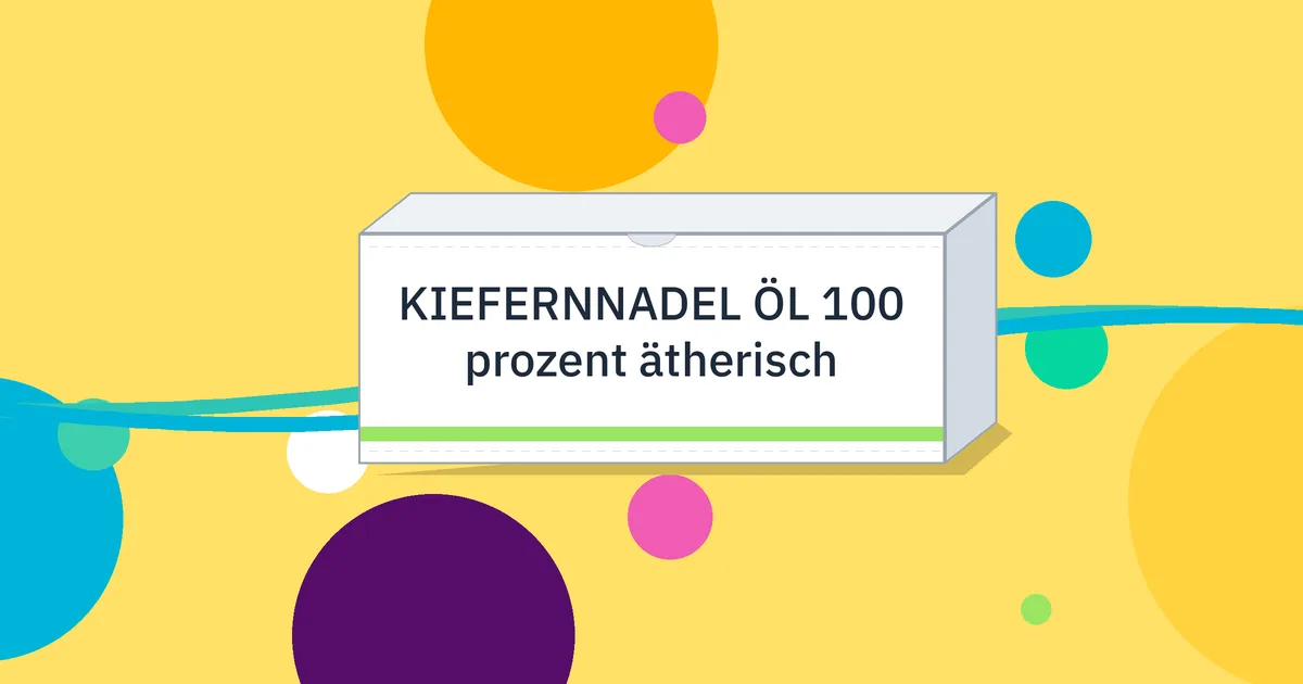Symbolbild: Packung mit der Aufschrift KIEFERNNADEL ÖL 100 prozent ätherisch (PZN 07205685) – Verfügbarkeit und Bezug in Apotheken in Frankfurt am Main