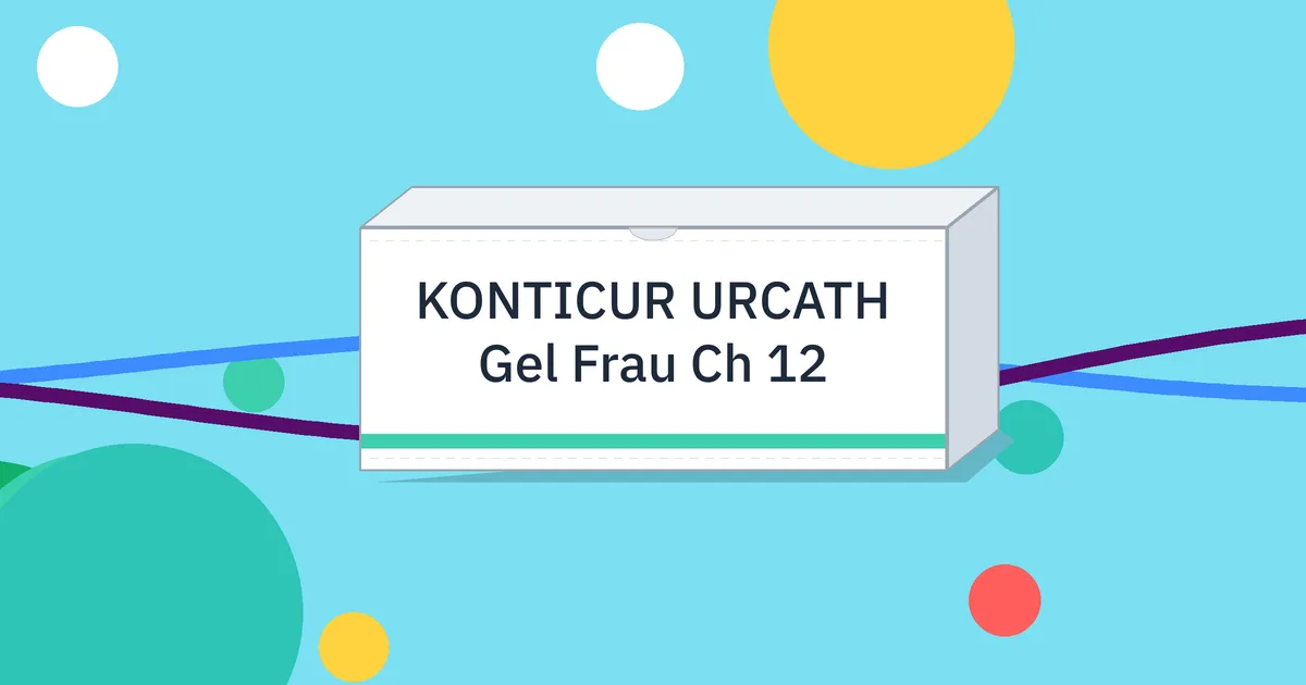 Symbolbild: Packung mit der Aufschrift KONTICUR URCATH Gel Frau Ch 12 (PZN 16755166) – Verfügbarkeit und Bezug in Apotheken in Frankfurt am Main