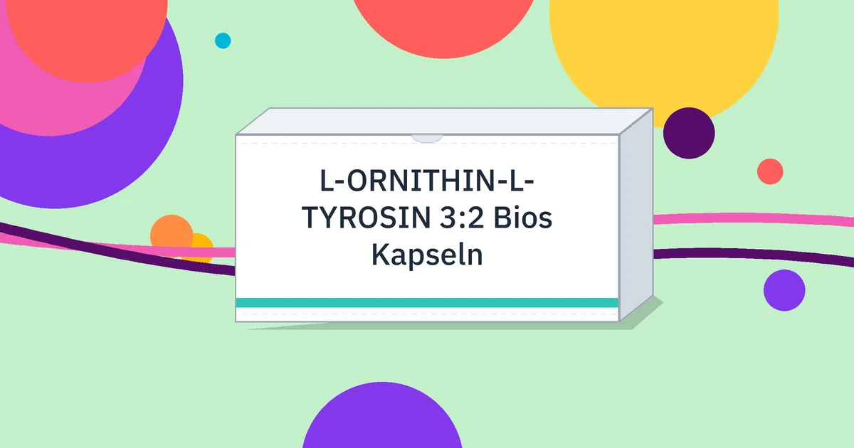 Symbolbild: Packung mit der Aufschrift L-ORNITHIN-L-TYROSIN 3:2 Bios Kapseln (PZN 05981468) – Verfügbarkeit und Bezug in Apotheken in Frankfurt am Main
