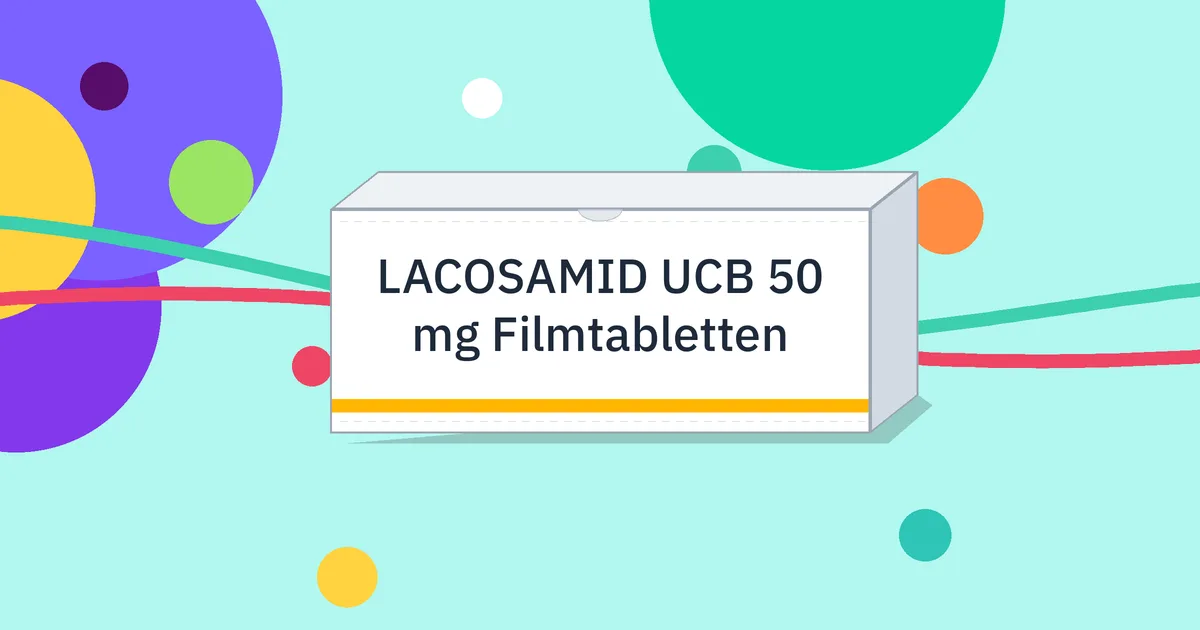 Symbolbild: Packung mit der Aufschrift LACOSAMID UCB 50 mg Filmtabletten (PZN 16031706) – Verfügbarkeit und Bezug in Apotheken in Frankfurt am Main