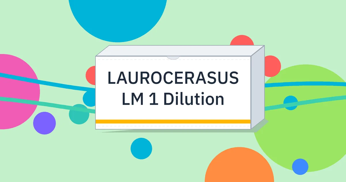 Symbolbild: Packung mit der Aufschrift LAUROCERASUS LM 1 Dilution (PZN 13523900) – Verfügbarkeit und Bezug in Apotheken in Frankfurt am Main