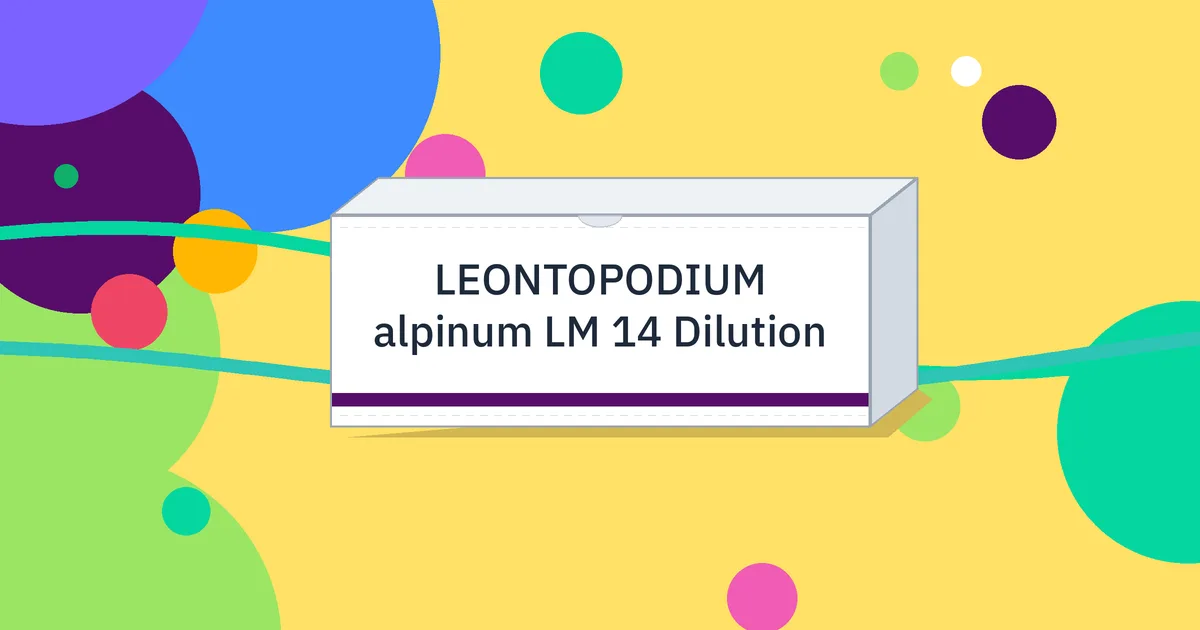 Symbolbild: Packung mit der Aufschrift LEONTOPODIUM alpinum LM 14 Dilution (PZN 13525431) – Verfügbarkeit und Bezug in Apotheken in Frankfurt am Main