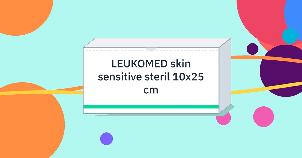 Symbolbild: Packung mit der Aufschrift LEUKOMED skin sensitive steril 10x25 cm (PZN 18730087) – Verfügbarkeit und Bezug in Apotheken in Frankfurt am Main