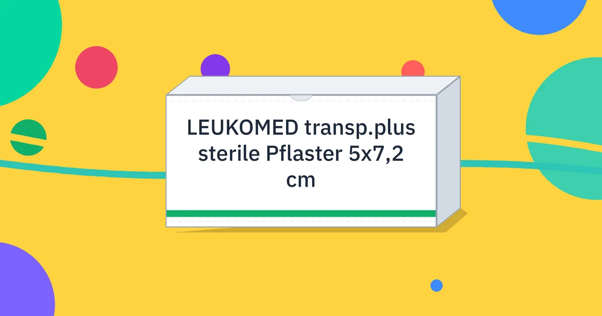 Symbolbild: Packung mit der Aufschrift LEUKOMED transp.plus sterile Pflaster 5x7,2 cm (PZN 01051198) – Verfügbarkeit und Bezug in Apotheken in Frankfurt am Main