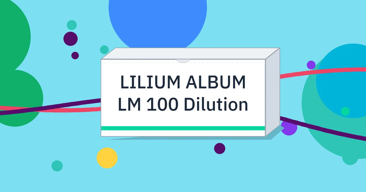Symbolbild: Packung mit der Aufschrift LILIUM ALBUM LM 100 Dilution (PZN 12930945) – Verfügbarkeit und Bezug in Apotheken in Frankfurt am Main