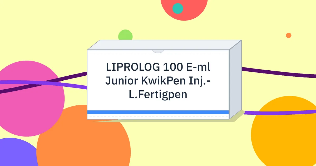 Symbolbild: Packung mit der Aufschrift LIPROLOG 100 E-ml Junior KwikPen Inj.-L.Fertigpen (PZN 13971811) – Verfügbarkeit und Bezug in Apotheken in Frankfurt am Main