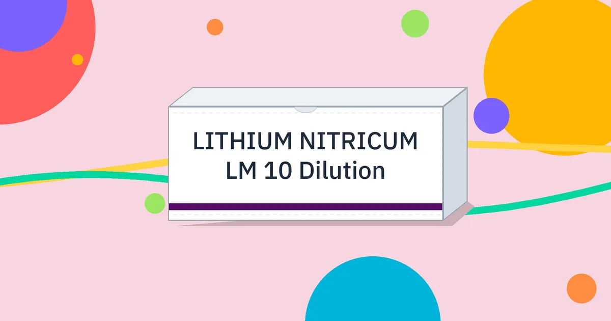 Symbolbild: Packung mit der Aufschrift LITHIUM NITRICUM LM 10 Dilution (PZN 12932430) – Verfügbarkeit und Bezug in Apotheken in Frankfurt am Main