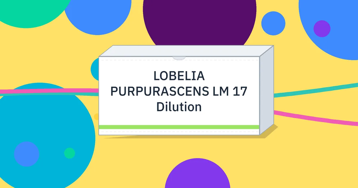 Symbolbild: Packung mit der Aufschrift LOBELIA PURPURASCENS LM 17 Dilution (PZN 13534358) – Verfügbarkeit und Bezug in Apotheken in Frankfurt am Main