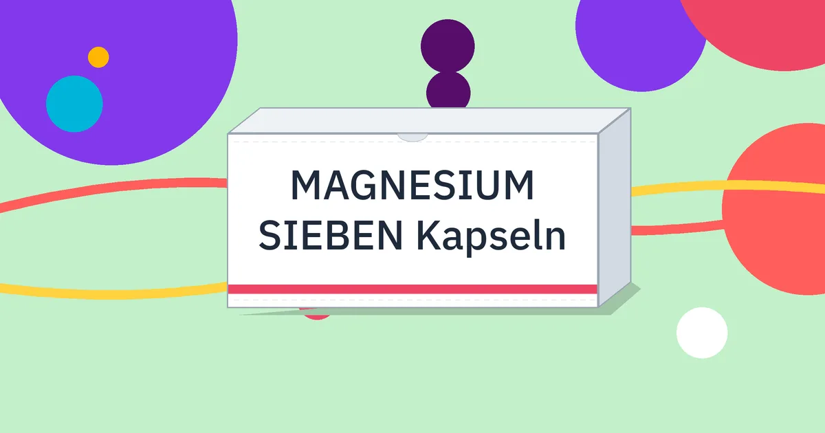 Symbolbild: Packung mit der Aufschrift MAGNESIUM SIEBEN Kapseln (PZN 20403958) – Verfügbarkeit und Bezug in Apotheken in Frankfurt am Main