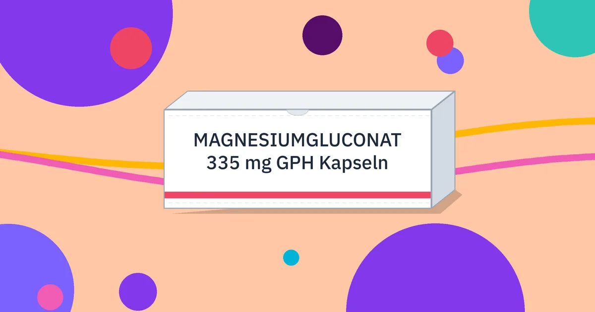 Symbolbild: Packung mit der Aufschrift MAGNESIUMGLUCONAT 335 mg GPH Kapseln (PZN 19786641) – Verfügbarkeit und Bezug in Apotheken in Frankfurt am Main