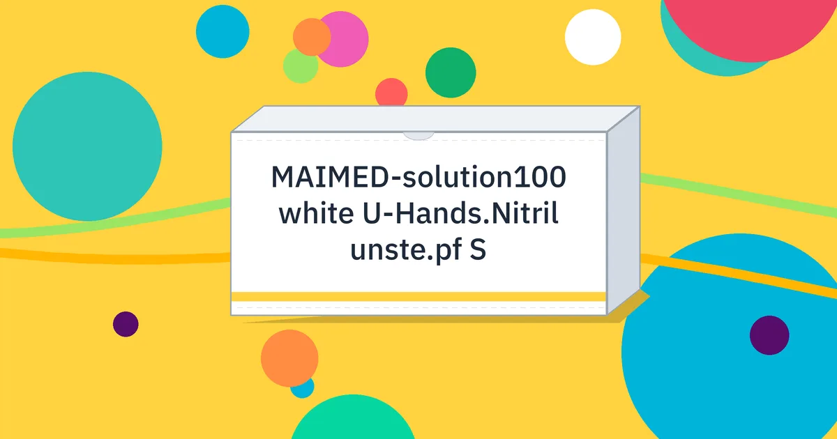 Symbolbild: Packung mit der Aufschrift MAIMED-solution100 white U-Hands.Nitril unste.pf S (PZN 11864005) – Verfügbarkeit und Bezug in Apotheken in Frankfurt am Main