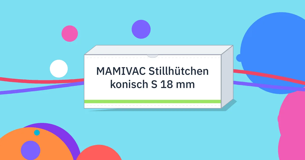 Symbolbild: Packung mit der Aufschrift MAMIVAC Stillhütchen konisch S 18 mm (PZN 17373389) – Verfügbarkeit und Bezug in Apotheken in Frankfurt am Main