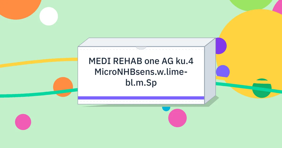 Symbolbild: Packung mit der Aufschrift MEDI REHAB one AG ku.4 MicroNHBsens.w.lime-bl.m.Sp (PZN 18898303) – Verfügbarkeit und Bezug in Apotheken in Frankfurt am Main