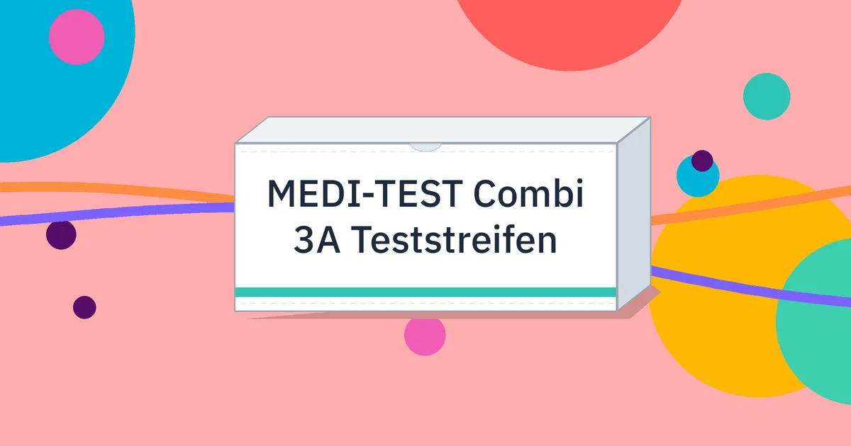 Symbolbild: Packung mit der Aufschrift MEDI-TEST Combi 3A Teststreifen (PZN 03252334) – Verfügbarkeit und Bezug in Apotheken in Frankfurt am Main
