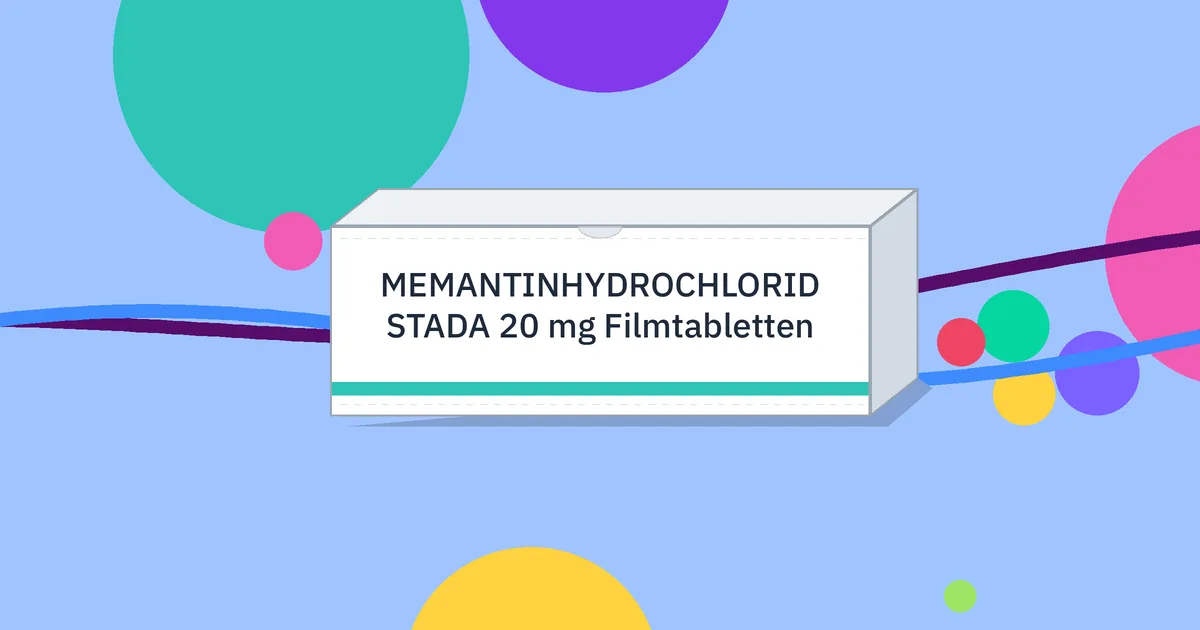Symbolbild: Packung mit der Aufschrift MEMANTINHYDROCHLORID STADA 20 mg Filmtabletten (PZN 10142327) – Verfügbarkeit und Bezug in Apotheken in Frankfurt am Main