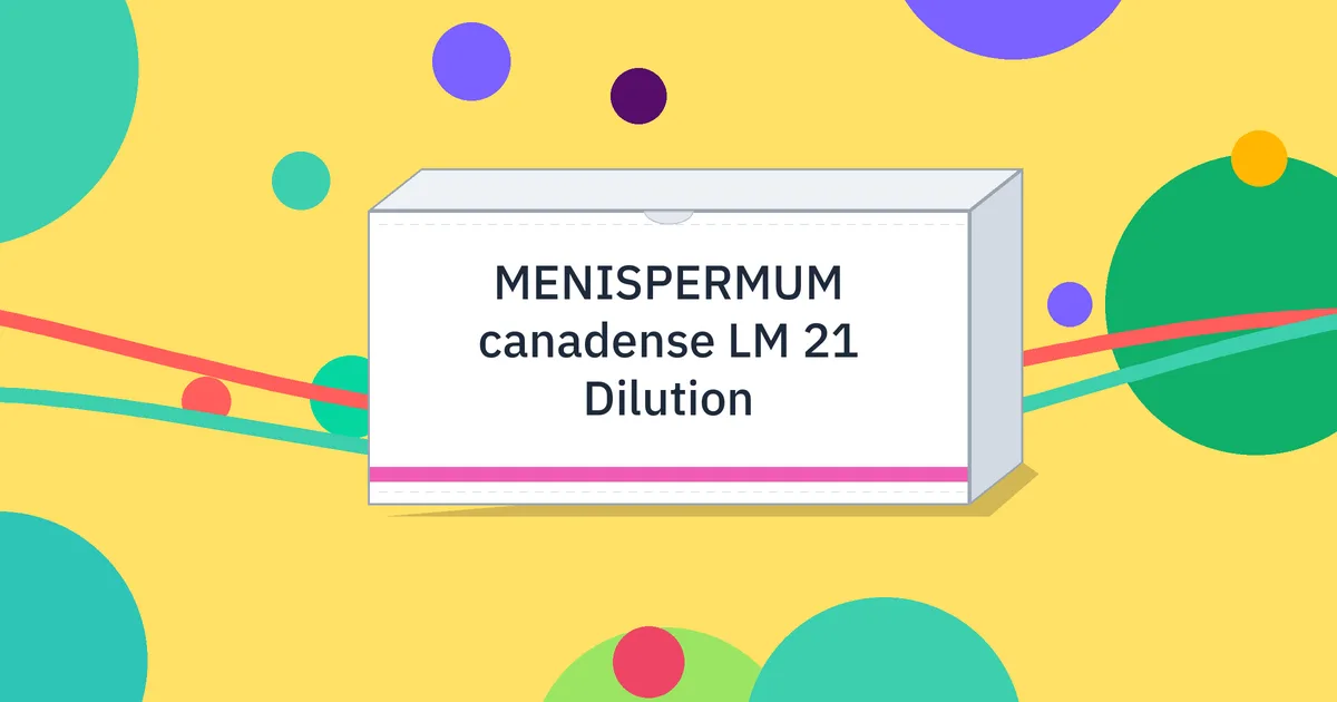 Symbolbild: Packung mit der Aufschrift MENISPERMUM canadense LM 21 Dilution (PZN 13603409) – Verfügbarkeit und Bezug in Apotheken in Frankfurt am Main