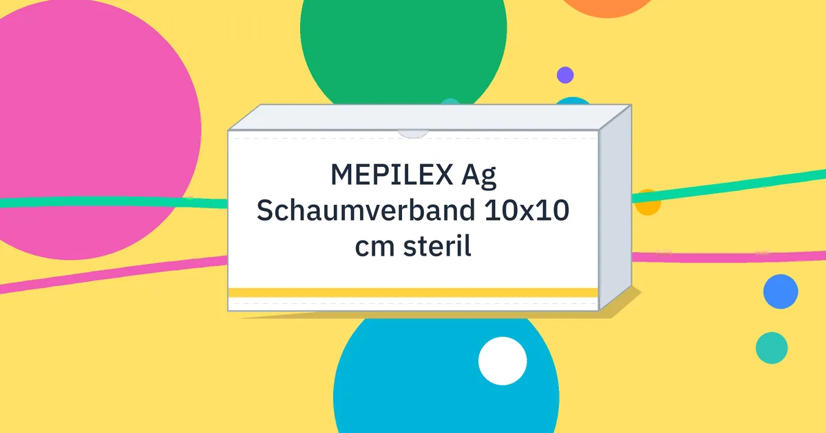 Symbolbild: Packung mit der Aufschrift MEPILEX Ag Schaumverband 10x10 cm steril (PZN 09330667) – Verfügbarkeit und Bezug in Apotheken in Frankfurt am Main