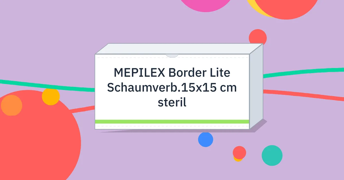 Symbolbild: Packung mit der Aufschrift MEPILEX Border Lite Schaumverb.15x15 cm steril (PZN 11002858) – Verfügbarkeit und Bezug in Apotheken in Frankfurt am Main