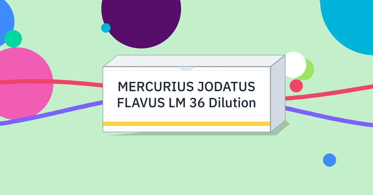 Symbolbild: Packung mit der Aufschrift MERCURIUS JODATUS FLAVUS LM 36 Dilution (PZN 12952042) – Verfügbarkeit und Bezug in Apotheken in Frankfurt am Main