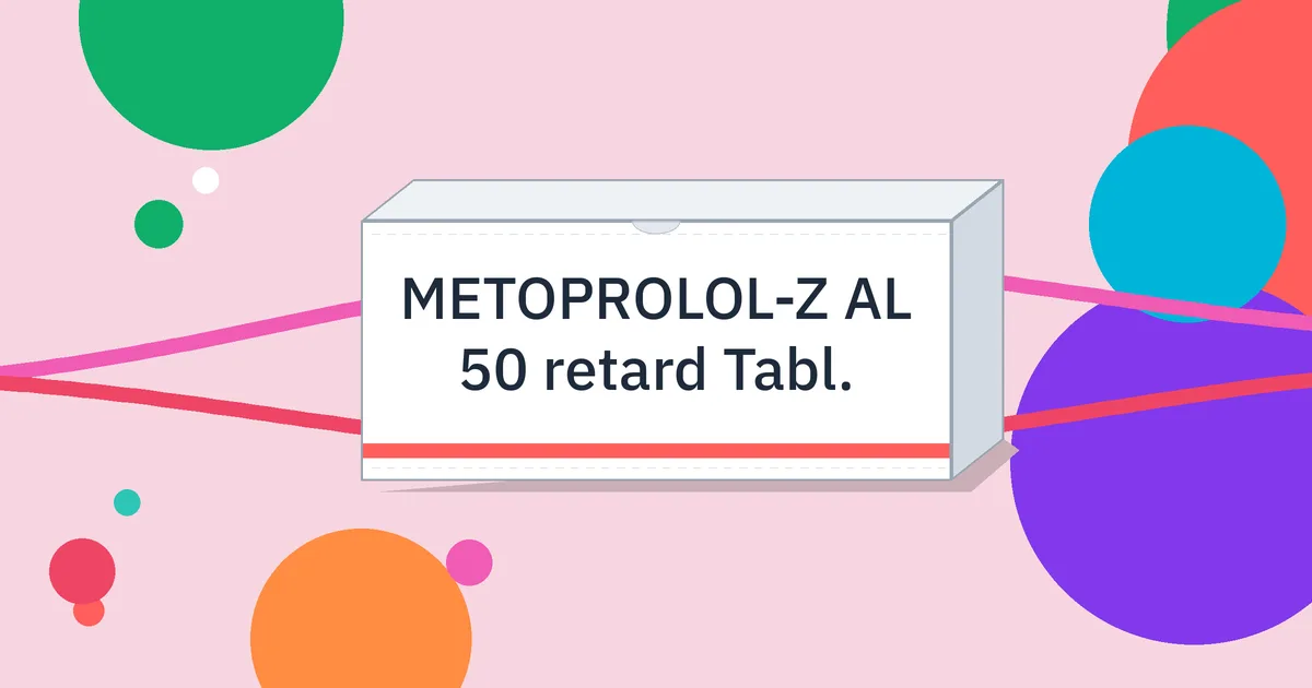 Symbolbild: Packung mit der Aufschrift METOPROLOL-Z AL 50 retard Tabl. (PZN 03351355) – Verfügbarkeit und Bezug in Apotheken in Frankfurt am Main