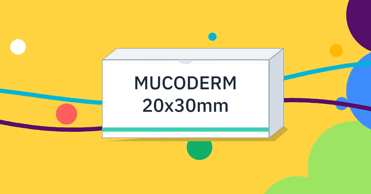 Symbolbild: Packung mit der Aufschrift MUCODERM 20x30mm (PZN 08854322) – Verfügbarkeit und Bezug in Apotheken in Frankfurt am Main