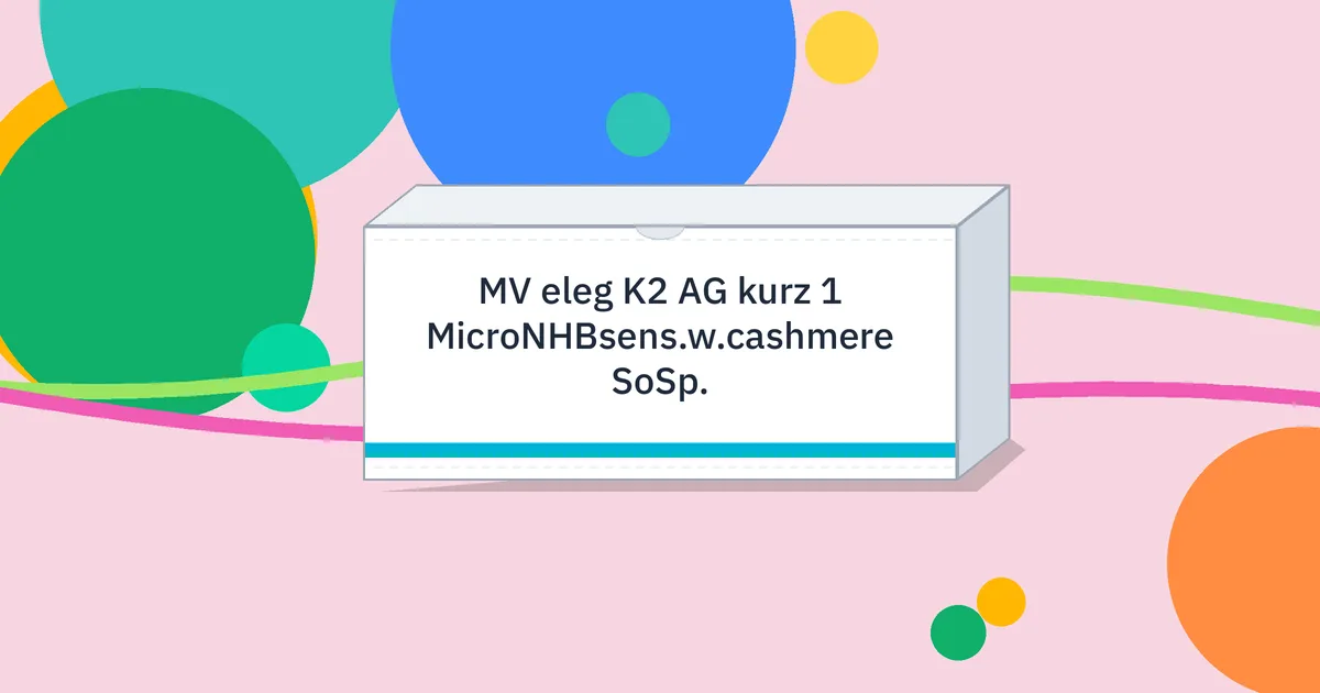 Symbolbild: Packung mit der Aufschrift MV eleg K2 AG kurz 1 MicroNHBsens.w.cashmere SoSp. (PZN 15710753) – Verfügbarkeit und Bezug in Apotheken in Frankfurt am Main