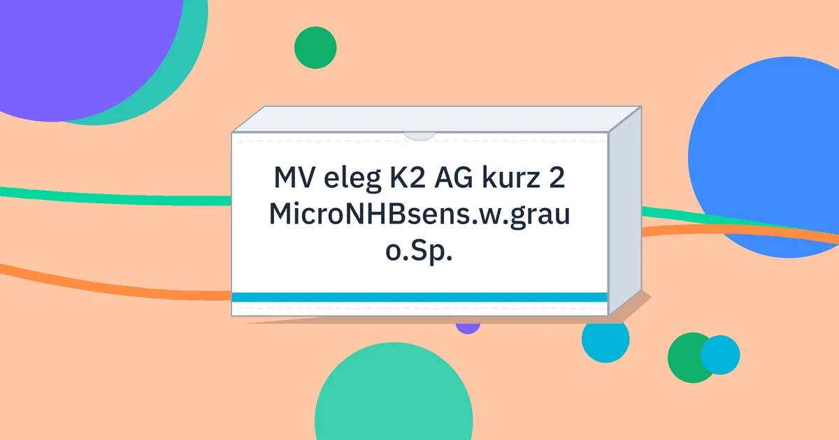 Symbolbild: Packung mit der Aufschrift MV eleg K2 AG kurz 2 MicroNHBsens.w.grau o.Sp. (PZN 18927223) – Verfügbarkeit und Bezug in Apotheken in Frankfurt am Main