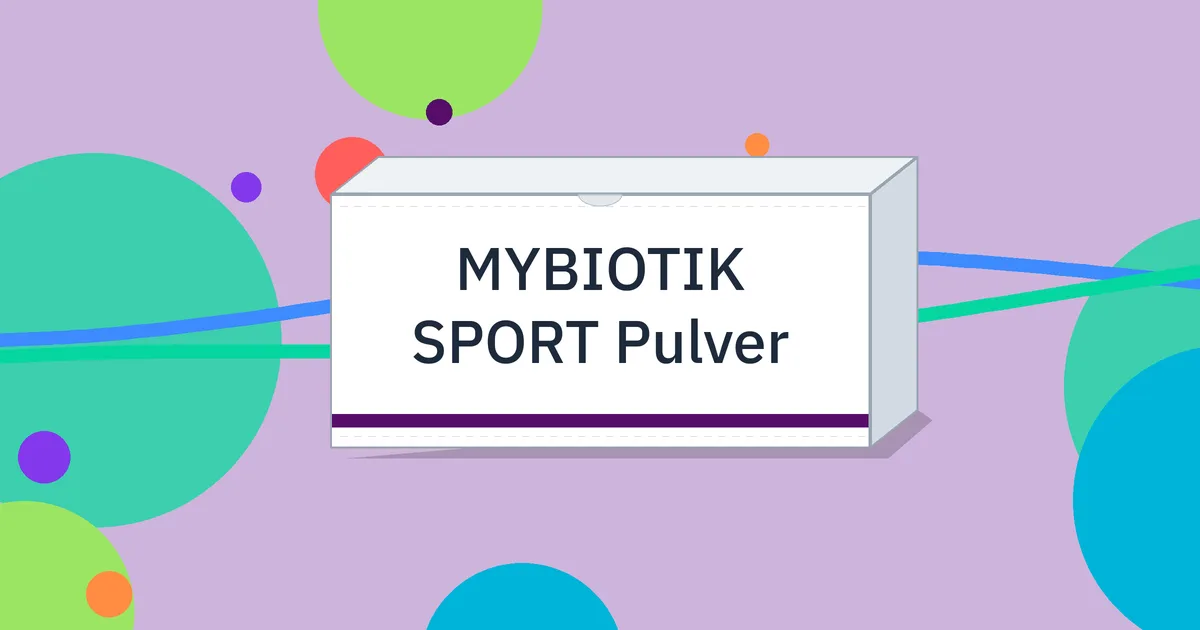 Symbolbild: Packung mit der Aufschrift MYBIOTIK SPORT Pulver (PZN 16659416) – Verfügbarkeit und Bezug in Apotheken in Frankfurt am Main