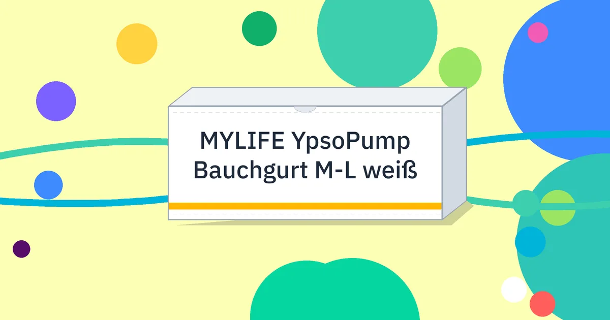 Symbolbild: Packung mit der Aufschrift MYLIFE YpsoPump Bauchgurt M-L weiß (PZN 16128328) – Verfügbarkeit und Bezug in Apotheken in Frankfurt am Main