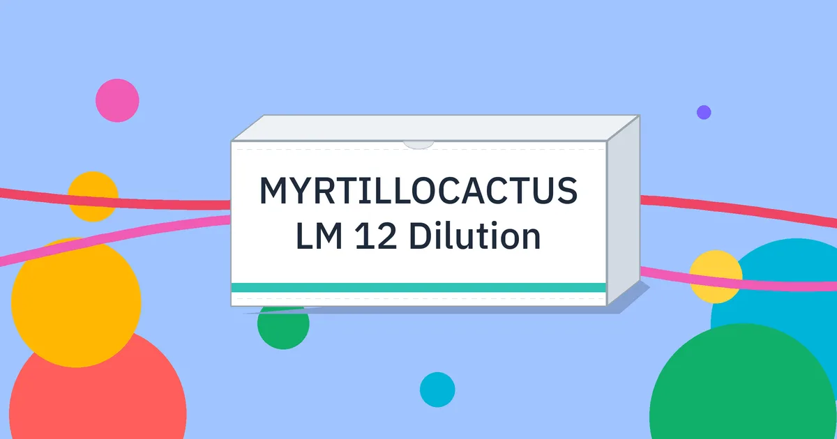 Symbolbild: Packung mit der Aufschrift MYRTILLOCACTUS LM 12 Dilution (PZN 13613023) – Verfügbarkeit und Bezug in Apotheken in Frankfurt am Main
