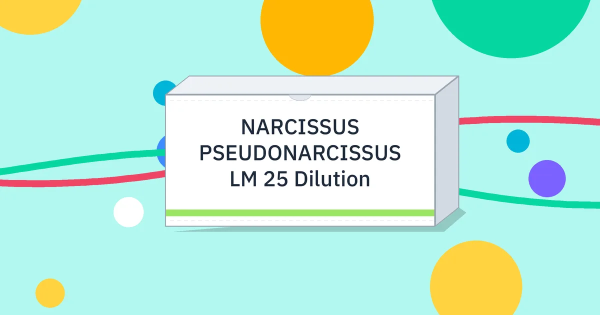 Symbolbild: Packung mit der Aufschrift NARCISSUS PSEUDONARCISSUS LM 25 Dilution (PZN 13616004) – Verfügbarkeit und Bezug in Apotheken in Frankfurt am Main