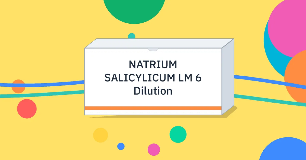 Symbolbild: Packung mit der Aufschrift NATRIUM SALICYLICUM LM 6 Dilution (PZN 09650857) – Verfügbarkeit und Bezug in Apotheken in Frankfurt am Main