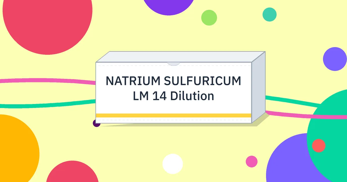 Symbolbild: Packung mit der Aufschrift NATRIUM SULFURICUM LM 14 Dilution (PZN 12967262) – Verfügbarkeit und Bezug in Apotheken in Frankfurt am Main