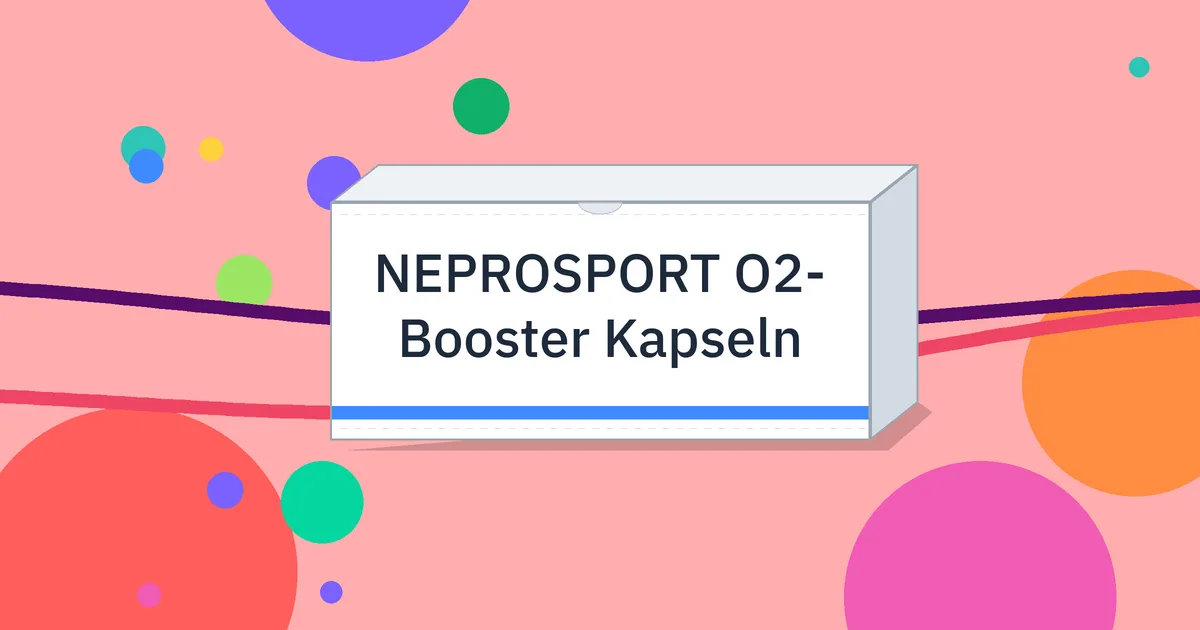 Symbolbild: Packung mit der Aufschrift NEPROSPORT O2-Booster Kapseln (PZN 09196571) – Verfügbarkeit und Bezug in Apotheken in Frankfurt am Main