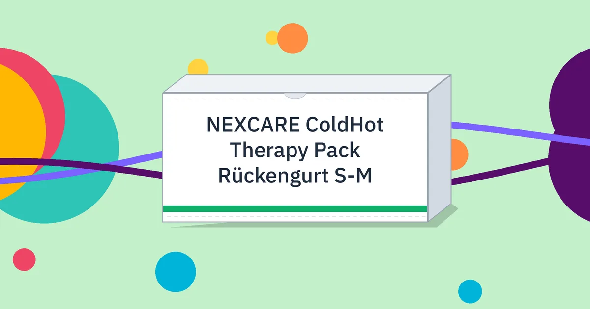 Symbolbild: Packung mit der Aufschrift NEXCARE ColdHot Therapy Pack Rückengurt S-M (PZN 16360775) – Verfügbarkeit und Bezug in Apotheken in Frankfurt am Main