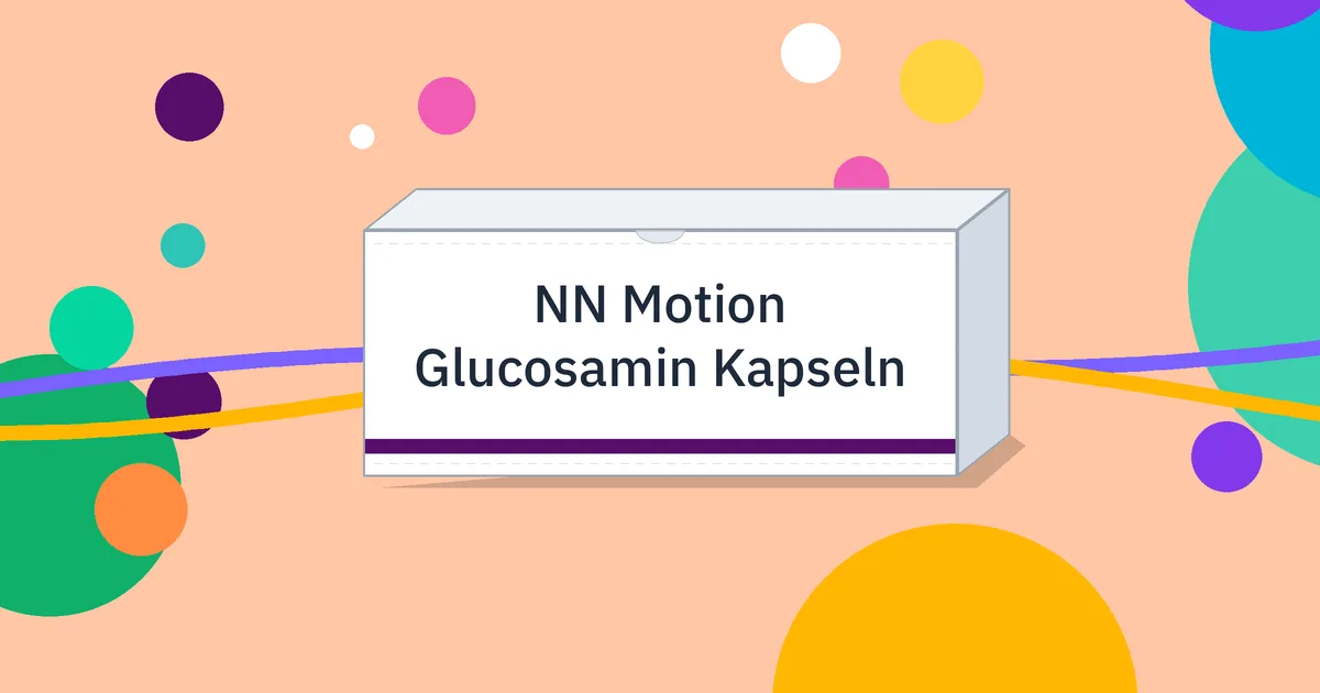 Symbolbild: Packung mit der Aufschrift NN Motion Glucosamin Kapseln (PZN 16891308) – Verfügbarkeit und Bezug in Apotheken in Frankfurt am Main