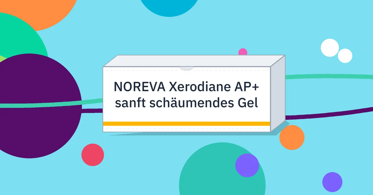 Symbolbild: Packung mit der Aufschrift NOREVA Xerodiane AP+ sanft schäumendes Gel (PZN 17399986) – Verfügbarkeit und Bezug in Apotheken in Frankfurt am Main