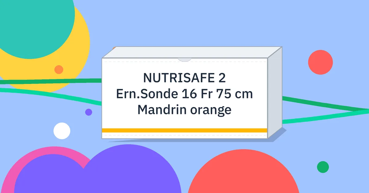 Symbolbild: Packung mit der Aufschrift NUTRISAFE 2 Ern.Sonde 16 Fr 75 cm Mandrin orange (PZN 09646991) – Verfügbarkeit und Bezug in Apotheken in Frankfurt am Main