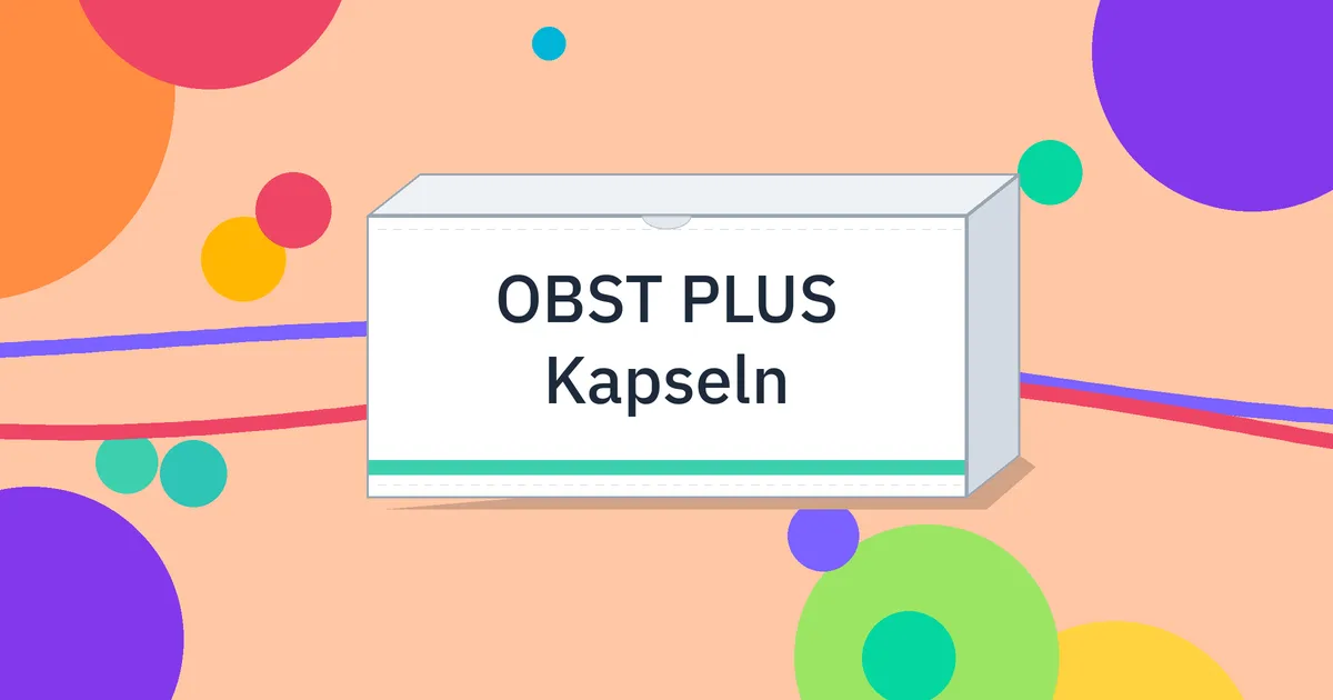 Symbolbild: Packung mit der Aufschrift OBST PLUS Kapseln (PZN 09280188) – Verfügbarkeit und Bezug in Apotheken in Frankfurt am Main