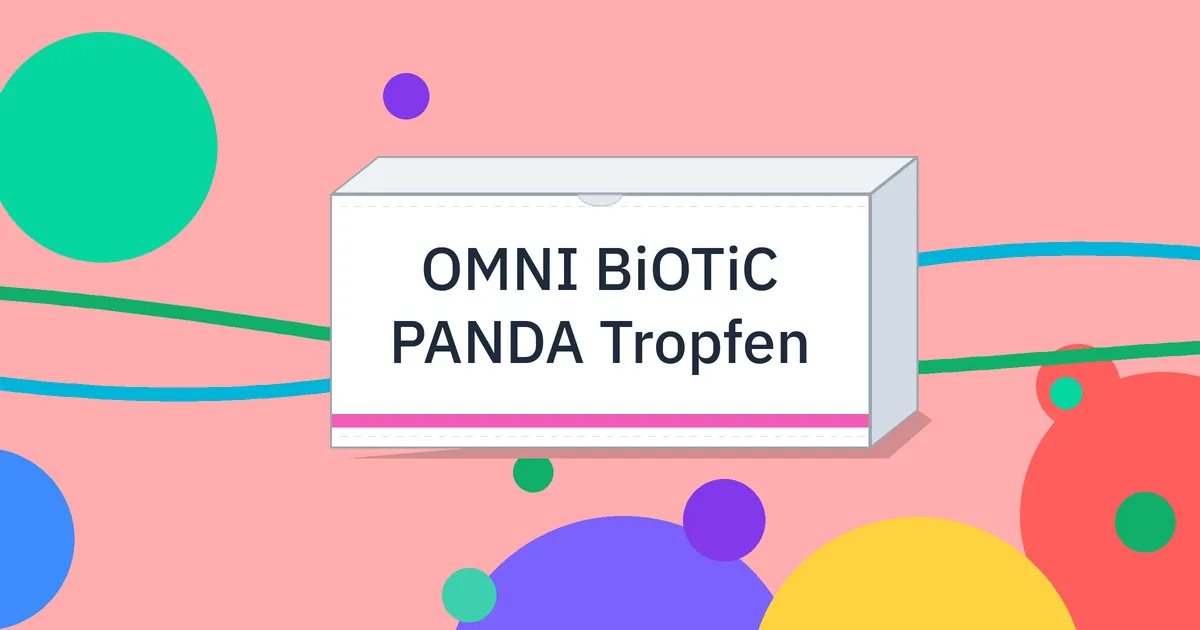 Symbolbild: Packung mit der Aufschrift OMNI BiOTiC PANDA Tropfen (PZN 19456091) – Verfügbarkeit und Bezug in Apotheken in Frankfurt am Main