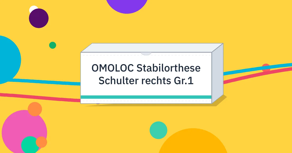 Symbolbild: Packung mit der Aufschrift OMOLOC Stabilorthese Schulter rechts Gr.1 (PZN 10131720) – Verfügbarkeit und Bezug in Apotheken in Frankfurt am Main