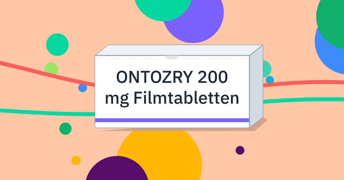 Symbolbild: Packung mit der Aufschrift ONTOZRY 200 mg Filmtabletten (PZN 18450608) – Verfügbarkeit und Bezug in Apotheken in Frankfurt am Main