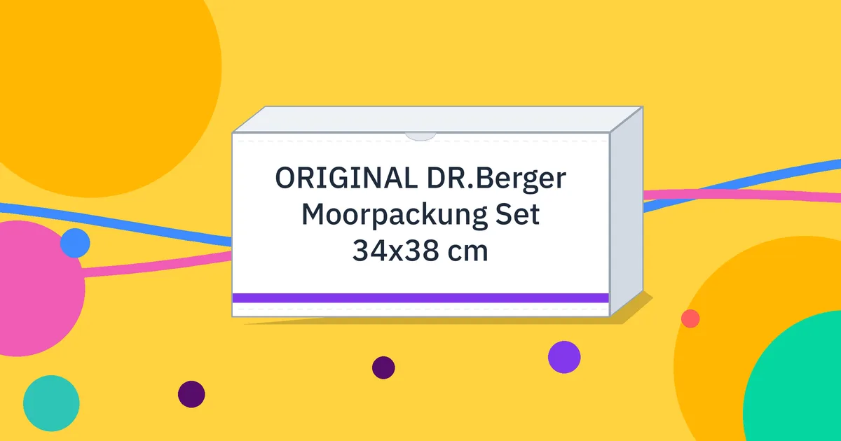 Symbolbild: Packung mit der Aufschrift ORIGINAL DR.Berger Moorpackung Set 34x38 cm (PZN 18174580) – Verfügbarkeit und Bezug in Apotheken in Frankfurt am Main