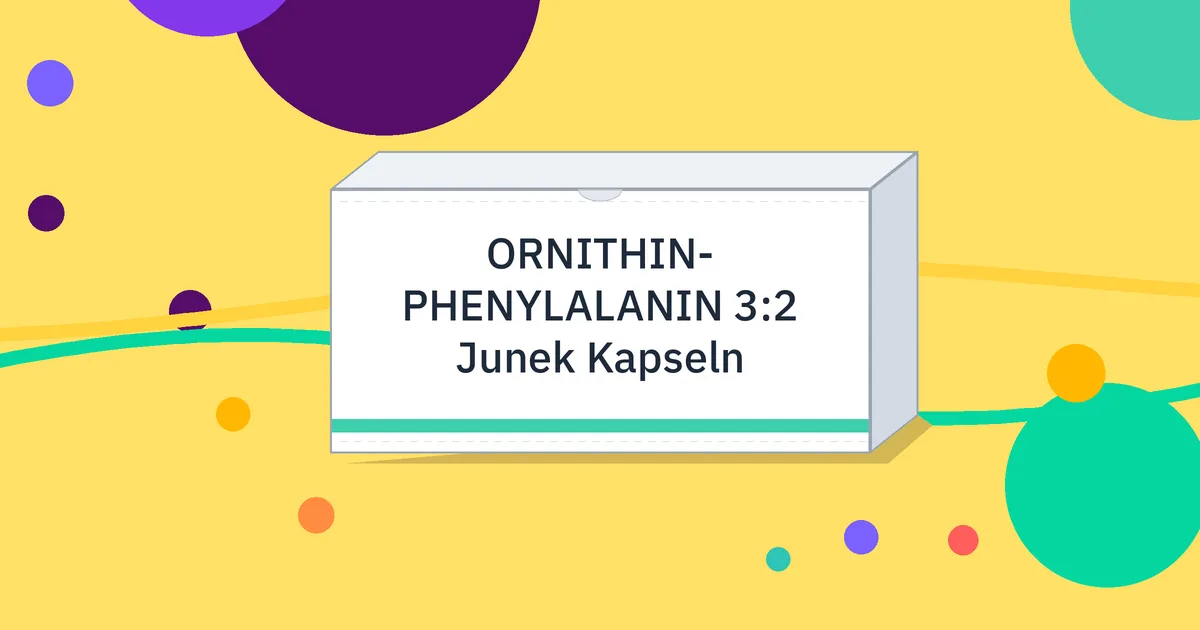Symbolbild: Packung mit der Aufschrift ORNITHIN-PHENYLALANIN 3:2 Junek Kapseln (PZN 00983876) – Verfügbarkeit und Bezug in Apotheken in Frankfurt am Main