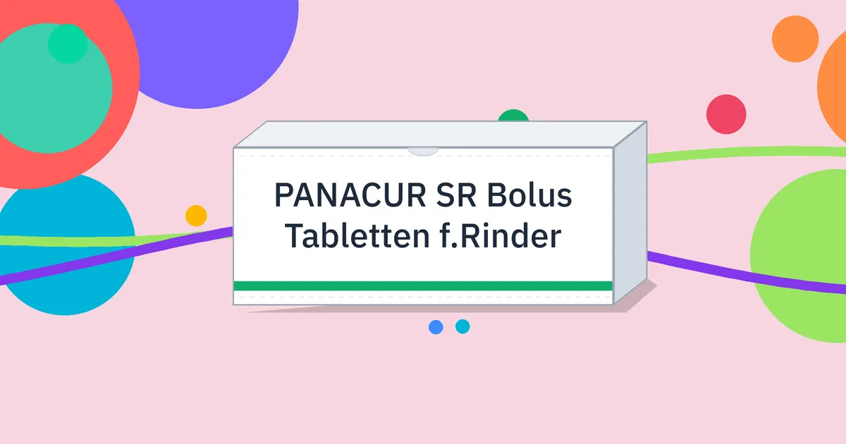 Symbolbild: Packung mit der Aufschrift PANACUR SR Bolus Tabletten f.Rinder (PZN 07483734) – Verfügbarkeit und Bezug in Apotheken in Frankfurt am Main
