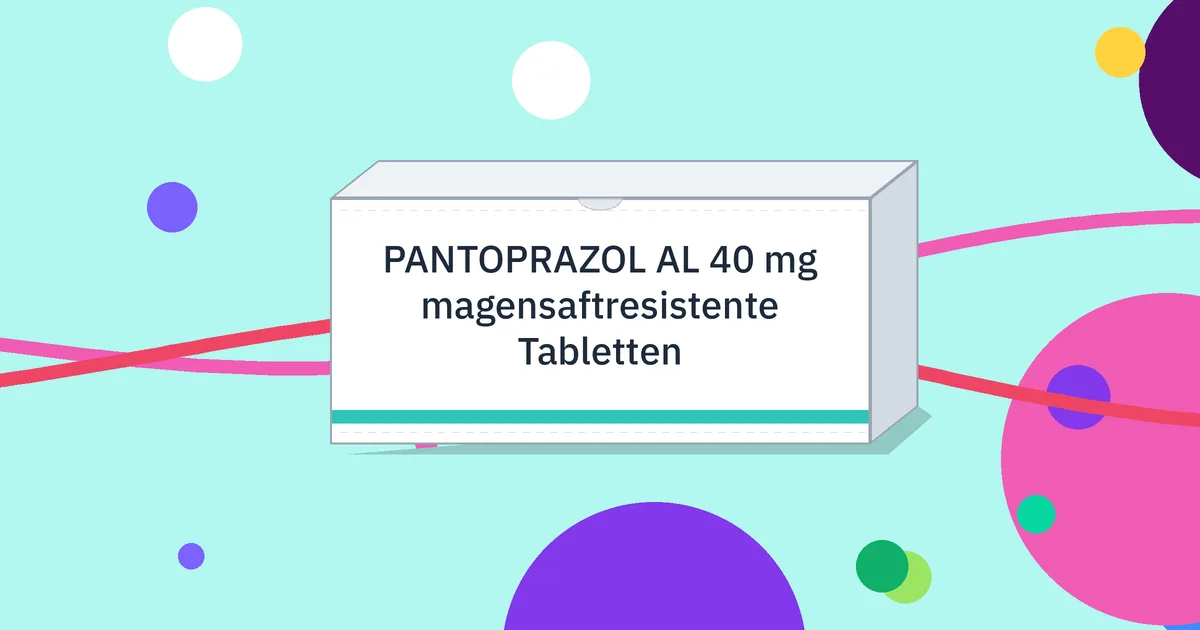 Symbolbild: Packung mit der Aufschrift PANTOPRAZOL AL 40 mg magensaftresistente Tabletten (PZN 01249227) – Verfügbarkeit und Bezug in Apotheken in Frankfurt am Main